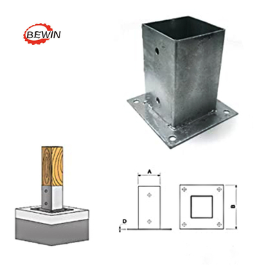 6X6 Post Concrete Base Fence Post Anchors in Concrete - Buy 6*6 Post ...