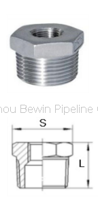 Stainless Steel Threaded Hex Bushing - Buy Threaded Hex Bushing, Hex ...